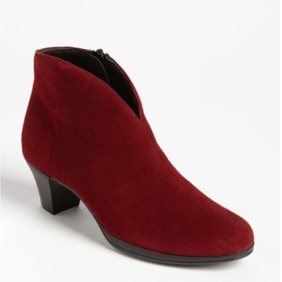 Munro | Shoes | Munro Robyn Suede Ankle Boots In Cranberry Size 7 ...